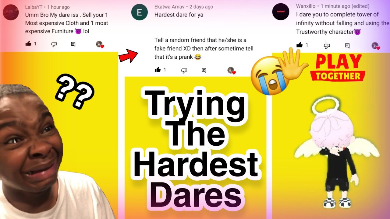 I Tried The Hardest Dares in Play Together And This Happened... 😳 - YouTube
