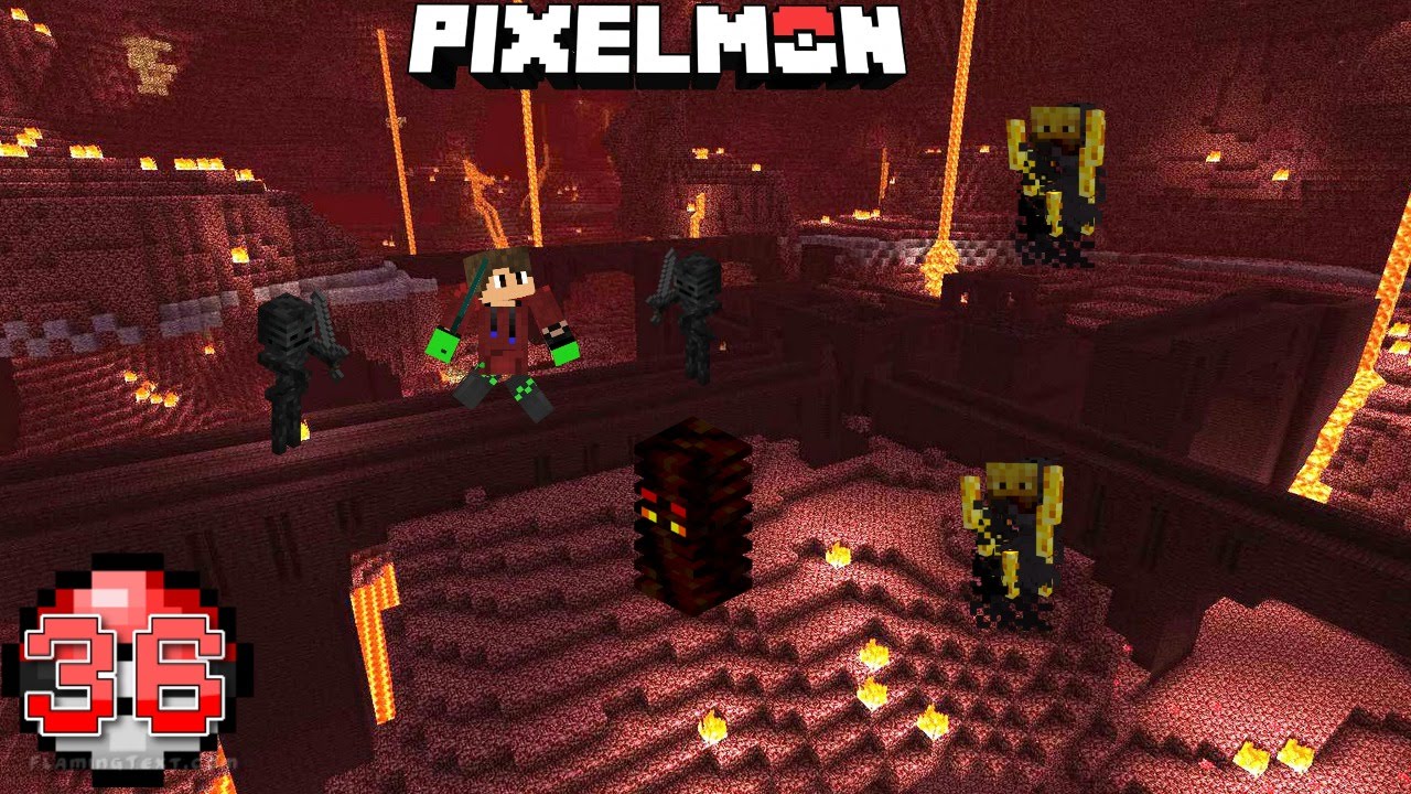 Pixelmon S1 Episode 36- Nether Battle - YouTube
