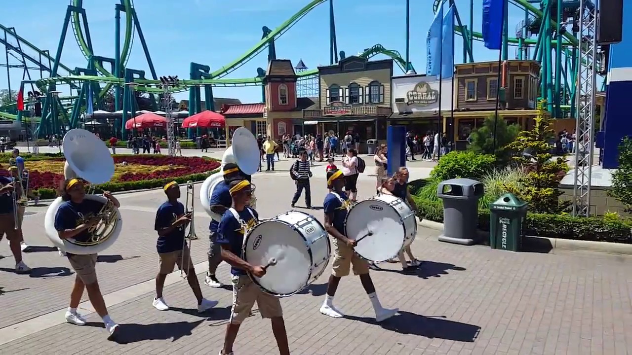 Euclid HS Marching Panthers performing at Cedar Point 2019 - YouTube