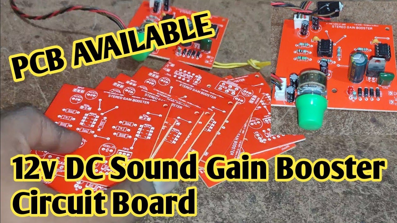 12v DC Sound Gain Booster Circuit Board - YouTube