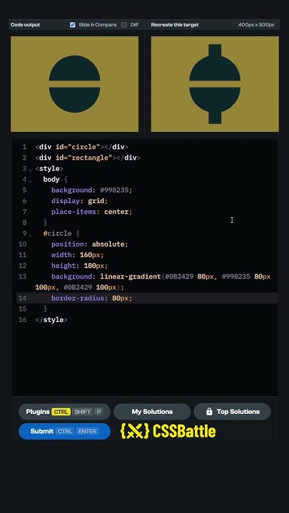 CSS Battle Daily Targets August 27 | Solution #cssbattle #codingshorts #coding #css #challenge ...