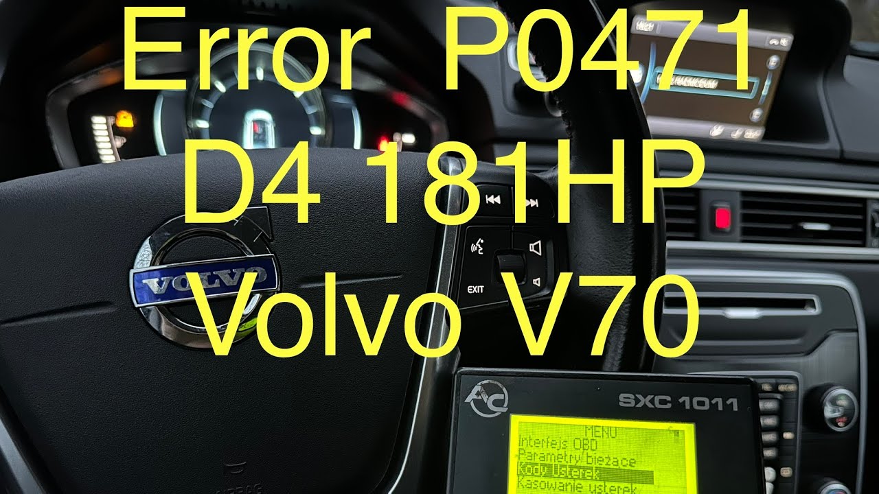 Volvo V70 D4 181 HP# P0471# DIY👍 exhaust gas pressure - YouTube
