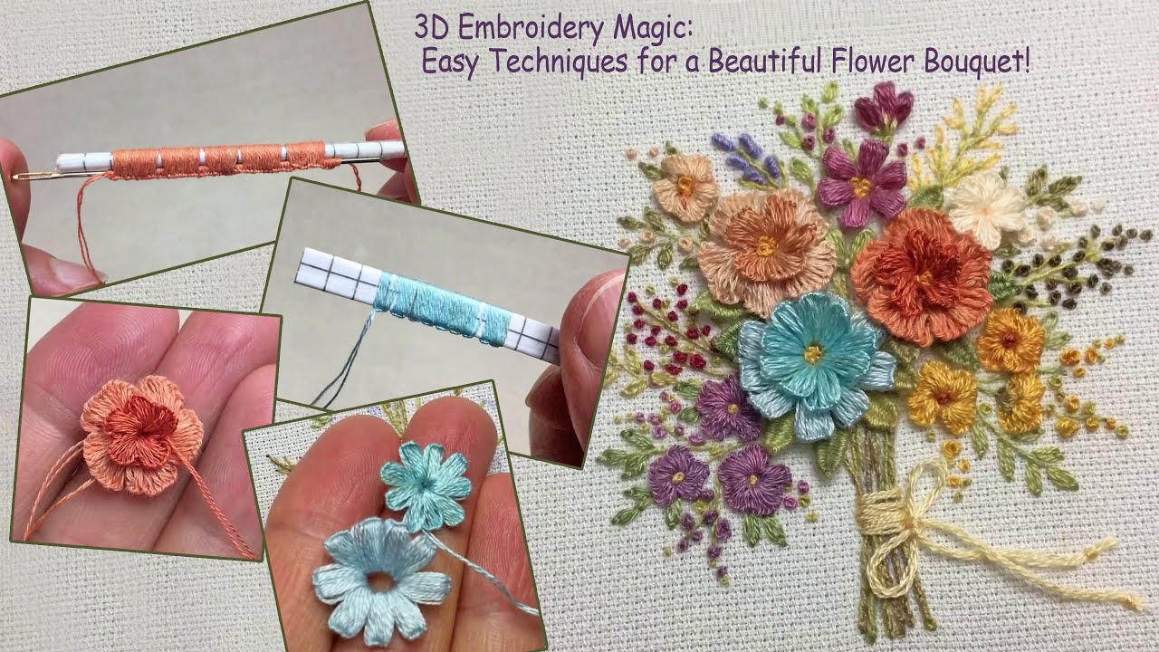 With an incredible 3D embroidery technique, make gorgeous floral ...
