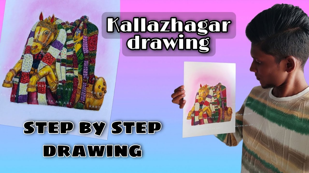 Kallazhagar drawing / chithirai thiruvizha/alagar drawing full video ...