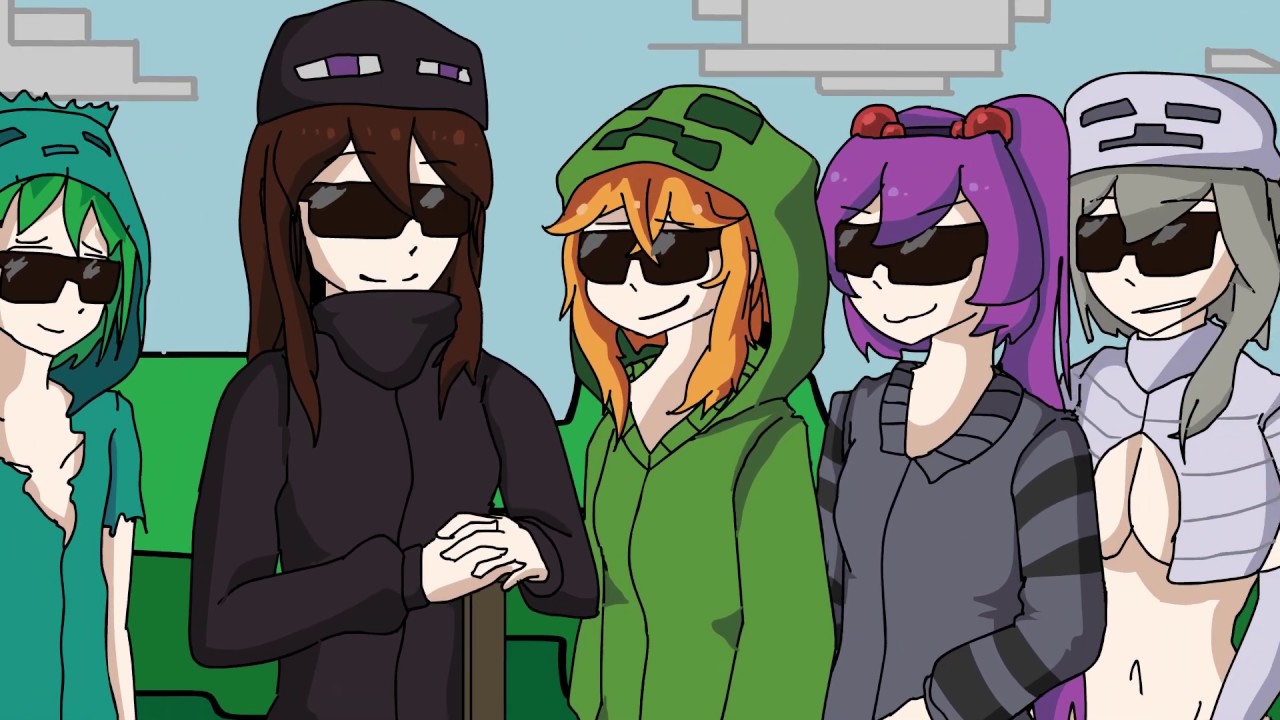 Minecraft Mob Girls Does the Coffin Dance - YouTube