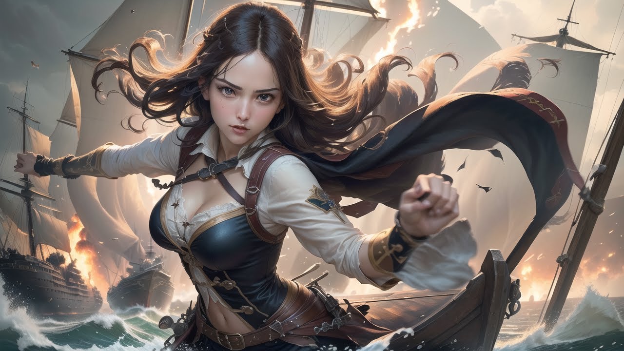 AI Beauty | A Fantastic AI Creation : The Golden Age of Piracy | Epic Music - YouTube