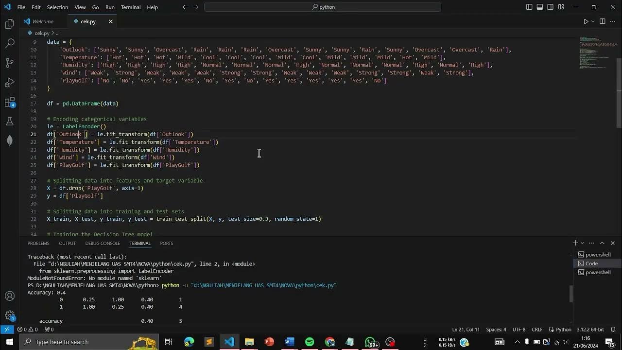 Implementasi Decision Tree pada Python - YouTube