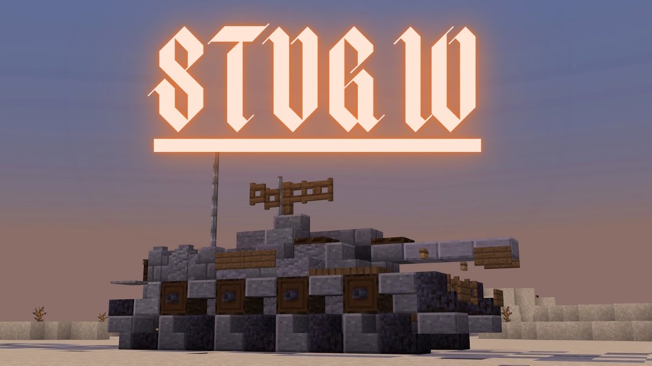 Minecraft: How to build a Tank in Minecraft (Sturmgeschütz IV ...