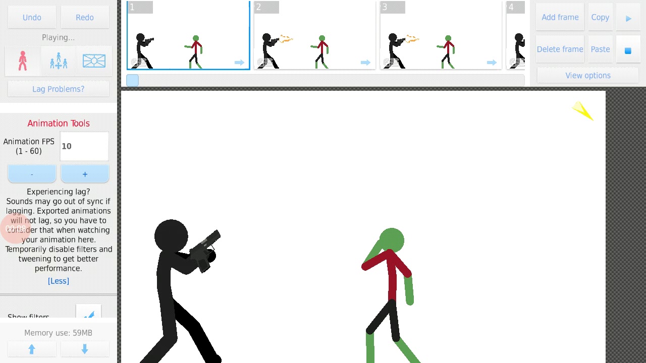 Stick man has a gun p2 animation - YouTube
