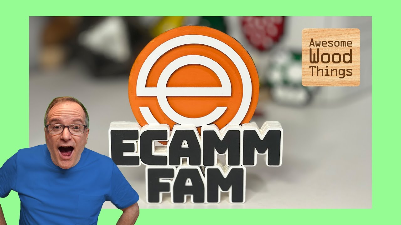11-Layer Laser-Cut Logo (Desk Art) ECAMM FAM - YouTube