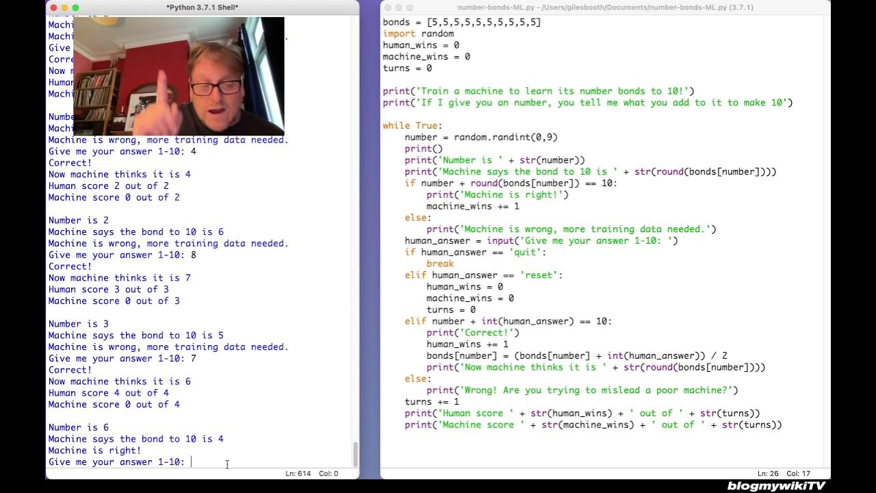 Simple machine learning abstraction for teaching kids - YouTube