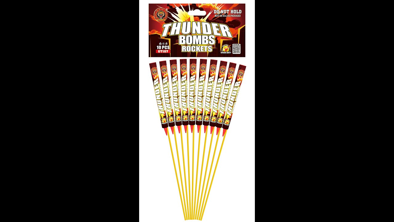 THUNDER BOMBS - Pack of 10 ROCKETS by Golden Tiger Fireworks| Available ...