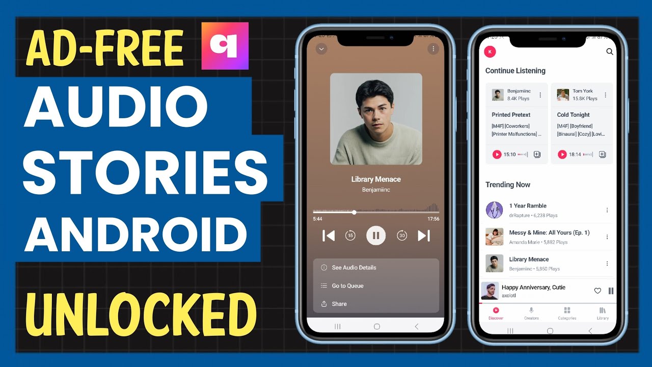 Best Free Audio Stories App for Android - YouTube