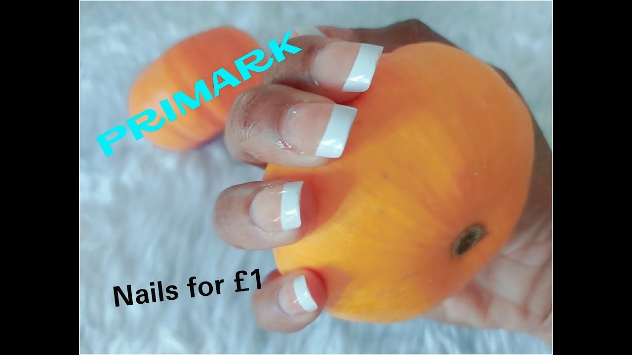 Primark Nails for £1|| DIY Stick on French Tips Nail - YouTube