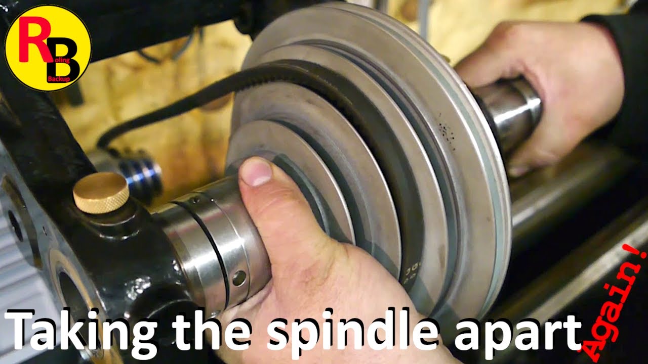 Taking apart the old lathes spindle again - YouTube
