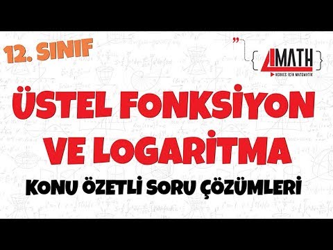 Üstel Fonksiyon ve Logaritma