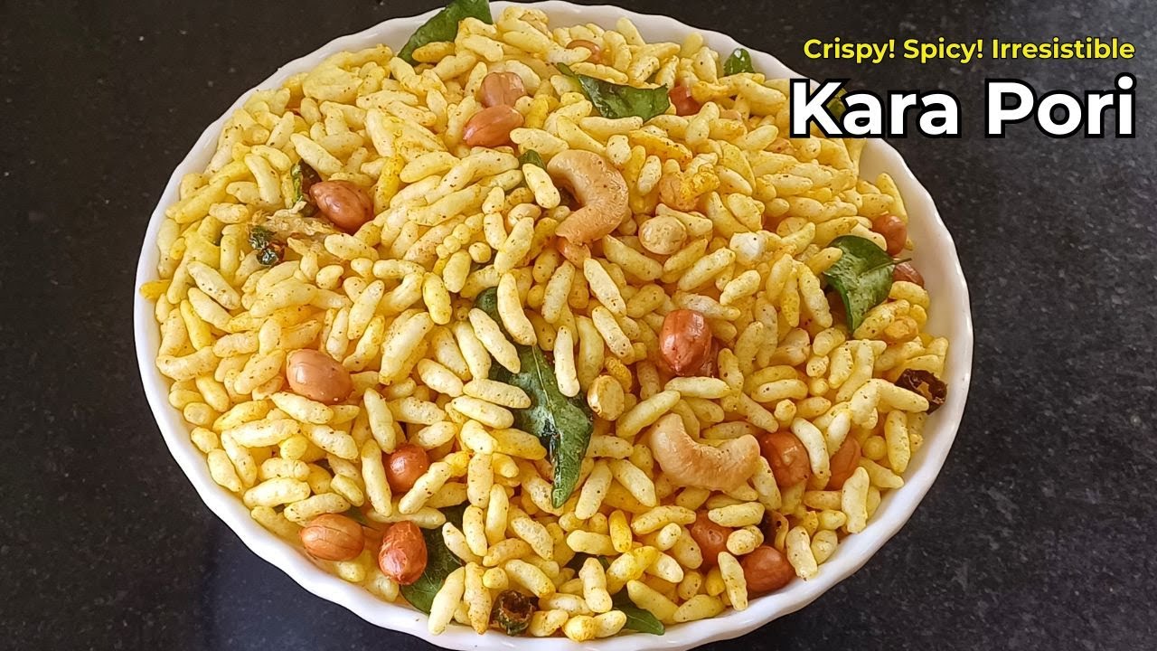 Kara Pori Recipe | Spicy Puffed Rice | Tea Time Snack | Masala Pori ...