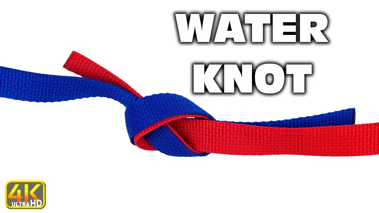 Tie Straps and Webbing Together - How to Tie The Water Knot (4k UHD) # ...