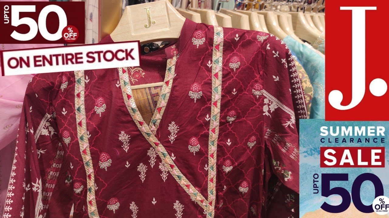 J. Sale ll J. Junaid Jamshed Flat 50% OFF Summer Clearance Sale 2023 ...