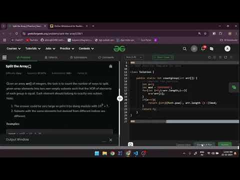 Split the Array | Arrays | Bit Magic | Data Structures - YouTube