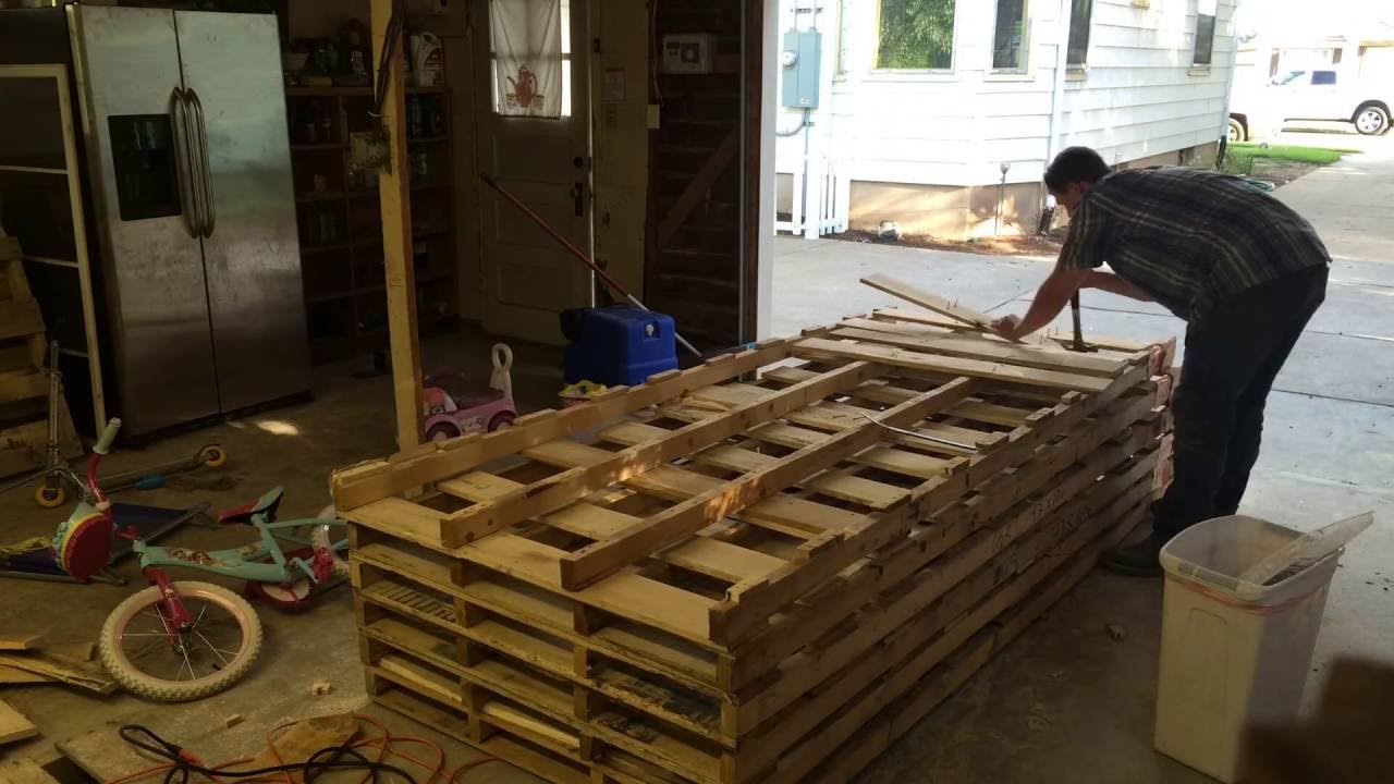 Large Pallet Disassembly Time Lapse - YouTube