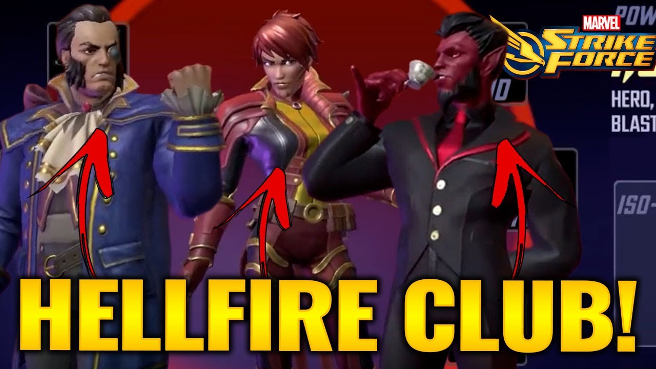 HUGE REVEAL! Hellfire Club Kits! Sebastian Shaw, Azazel Rachel Summers! | Marvel Strike Force ...