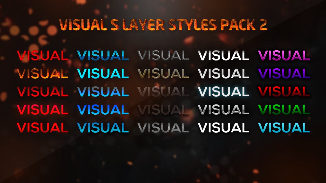 Visual's Exclusive Layer Styles Pack 2 (FREE) - YouTube