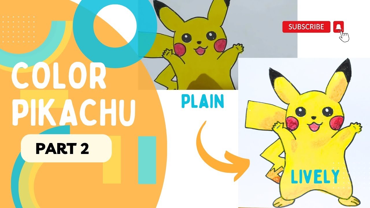 How to draw PIKACHU part 2 / Cara gambar pokemon / tutorial mewarnai ...