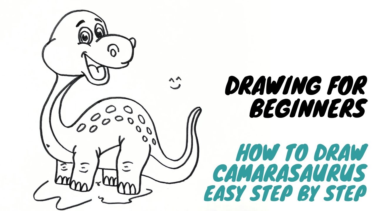 How to Draw Camarasaurus Easy Step by Step | Dinosaur Drawing for ...