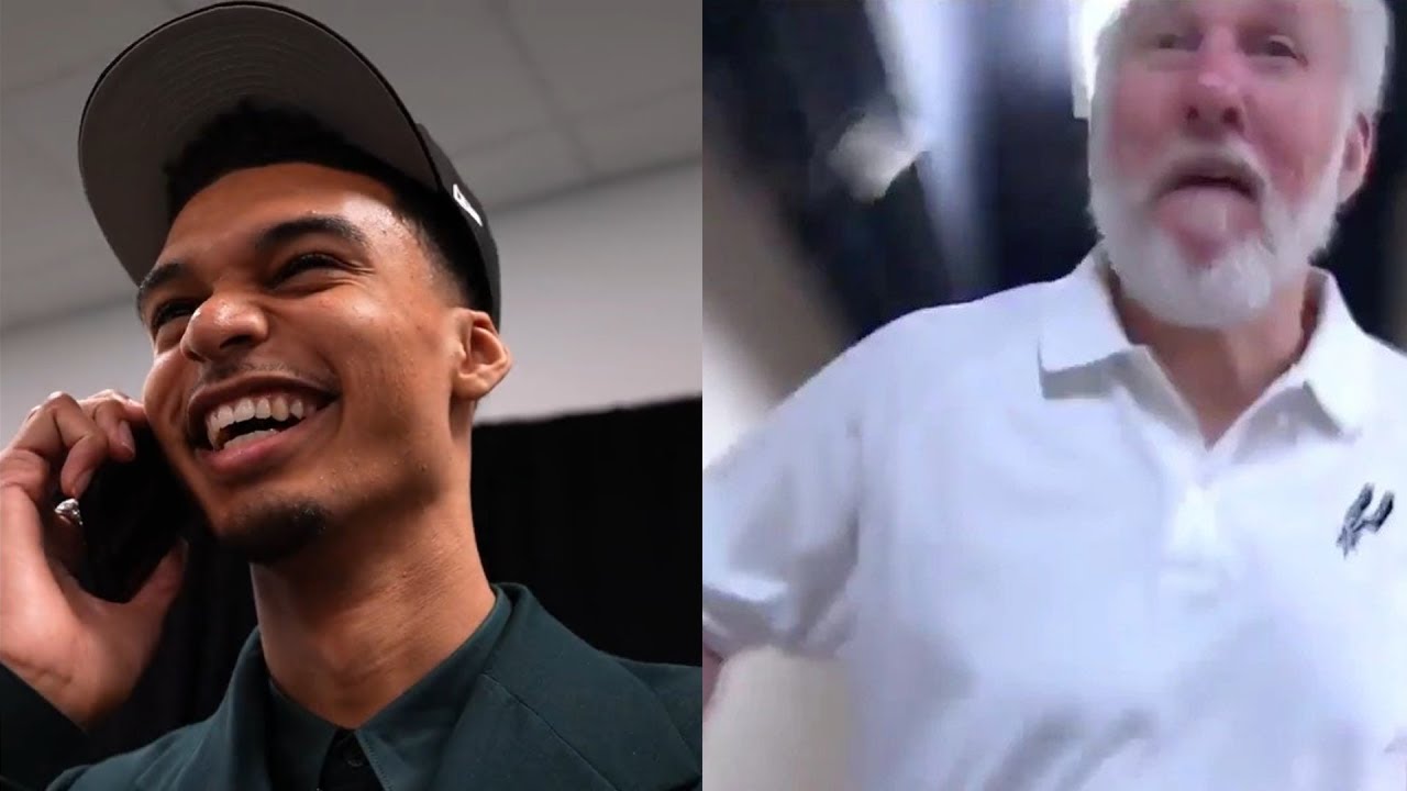 Victor Wembanyama Gets phone call from Coach Pop after being drafted ...