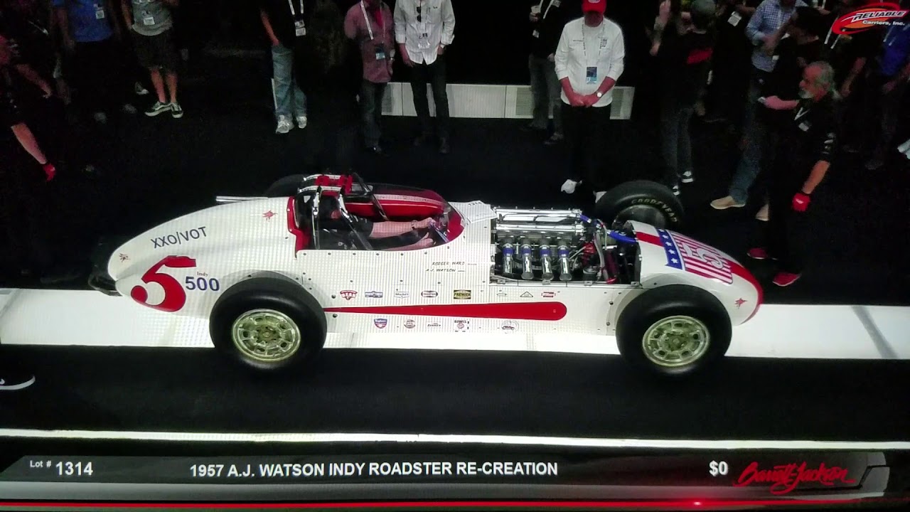 1957 A.J. Watson Indy Roadster Re-Creation Sale - YouTube