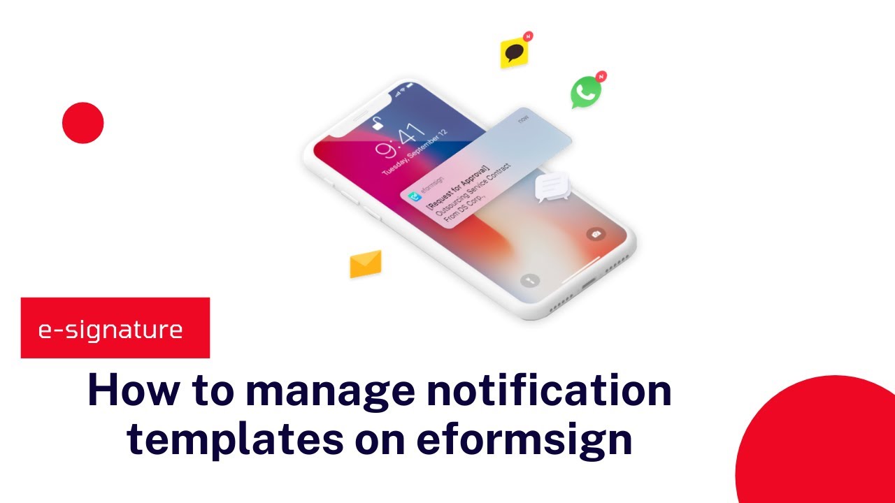 How to manage notification templates on eformsign | electronic ...