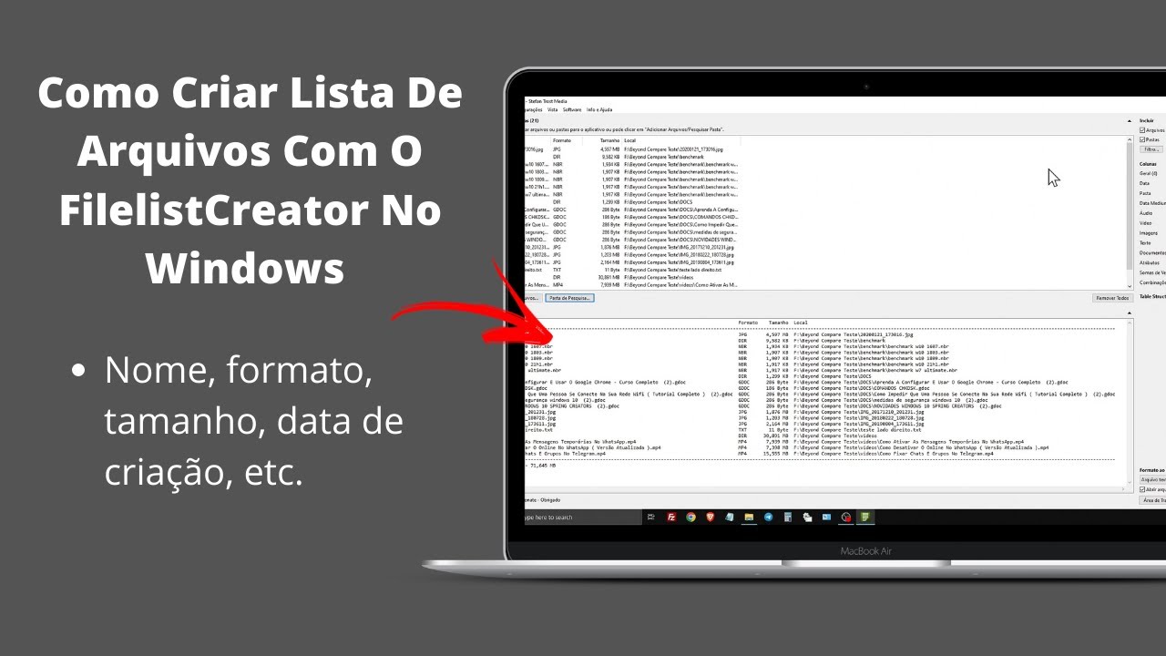 Como Criar Lista De Arquivos Com O FilelistCreator No Windows ( Tutorial Completo ) - YouTube