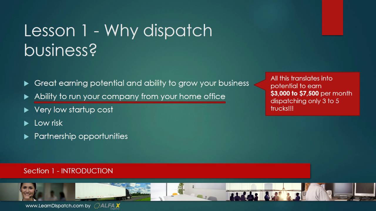 Lesson 1 - Why dispatch business? - YouTube