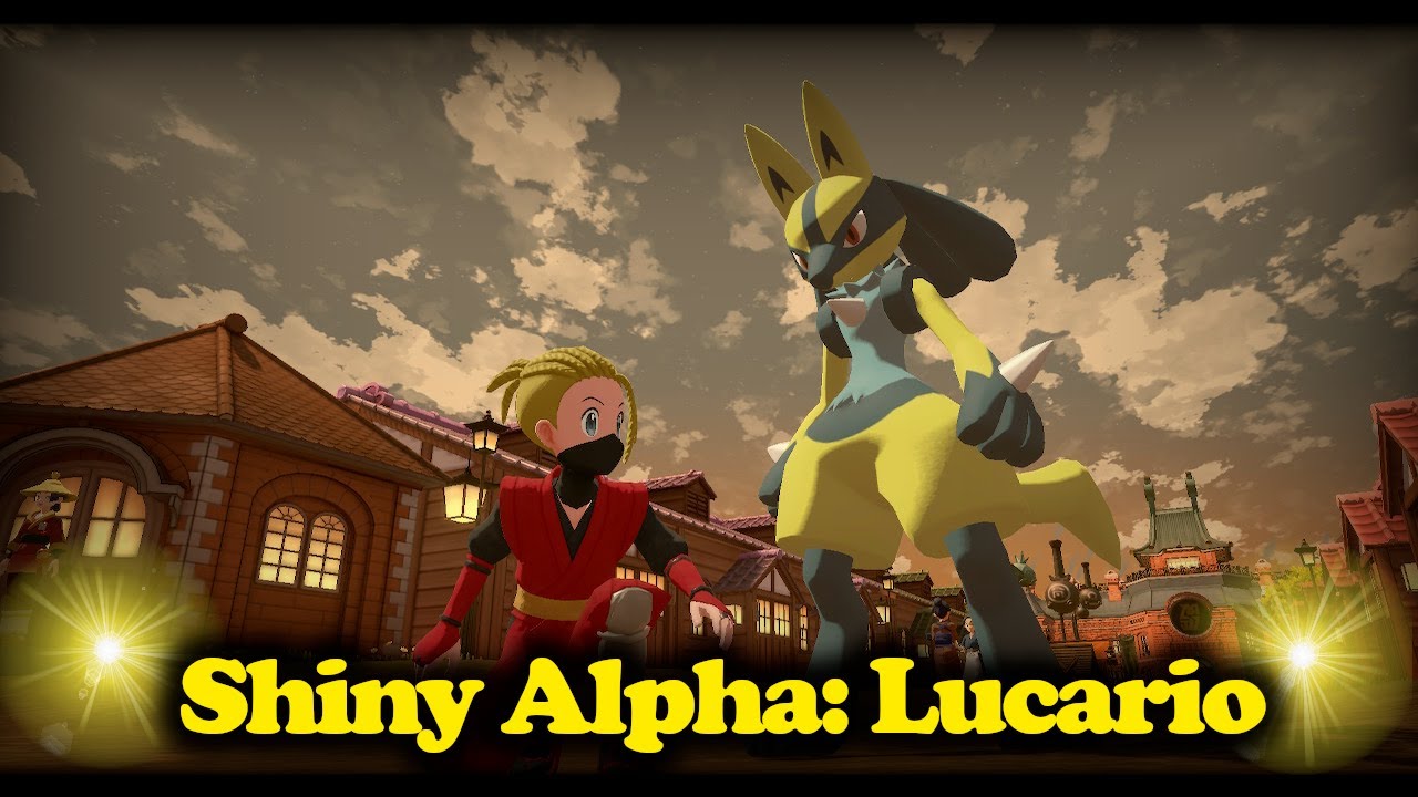 Shiny Alpha Lucario Pokémon Legends Arceus Massive Mass Outbreak - YouTube