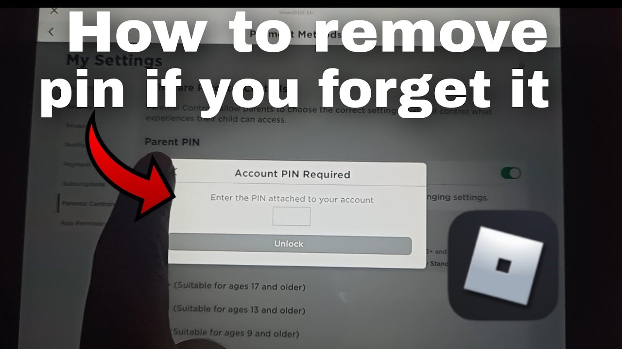 How to remove roblox pin if you forget!! - Fix roblox pin not working ...