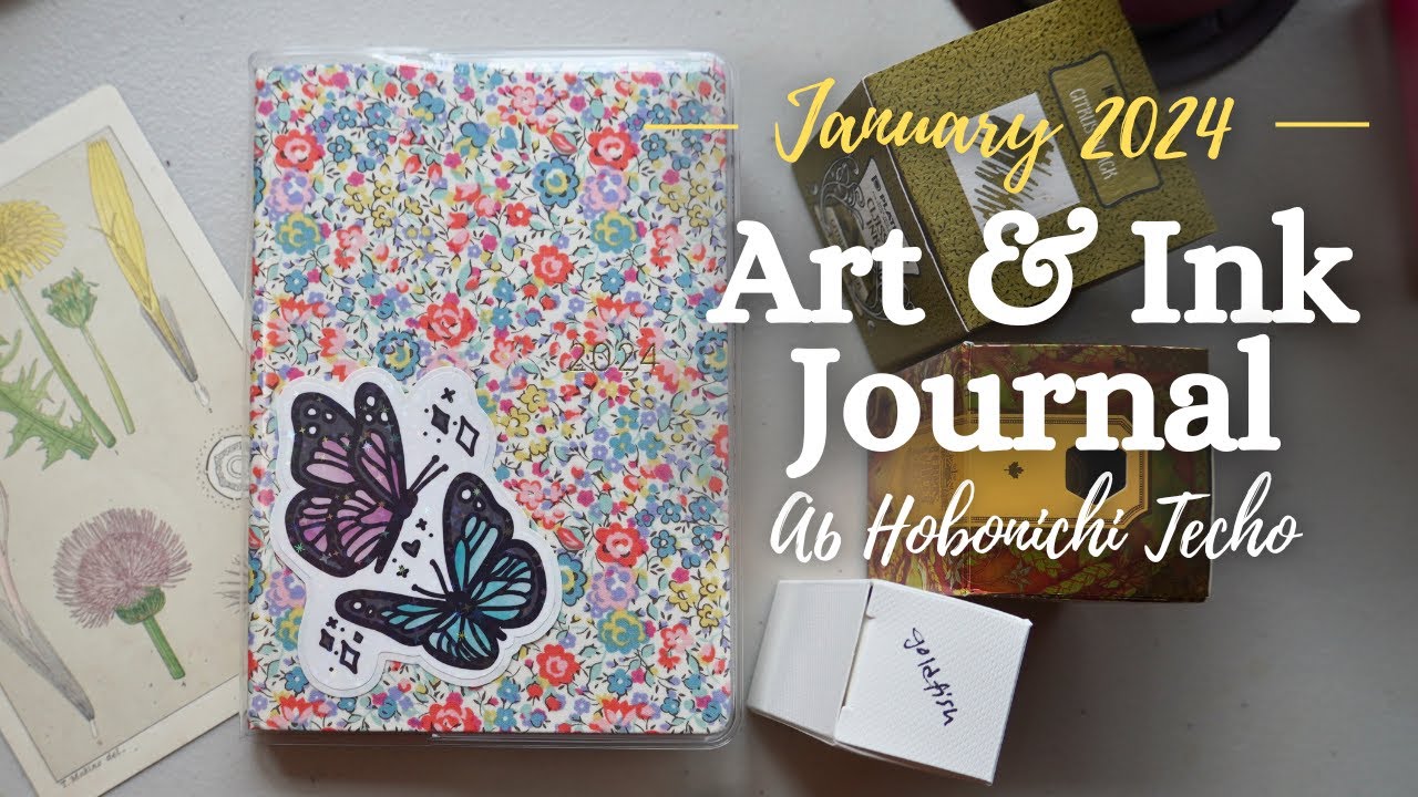 January in my Art & Ink Journal | 2024 Planner Flip Through - YouTube