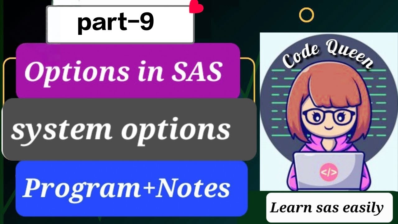 Sas Tutorial For Beginners Part 9 Options In Sas Step By Step 2976