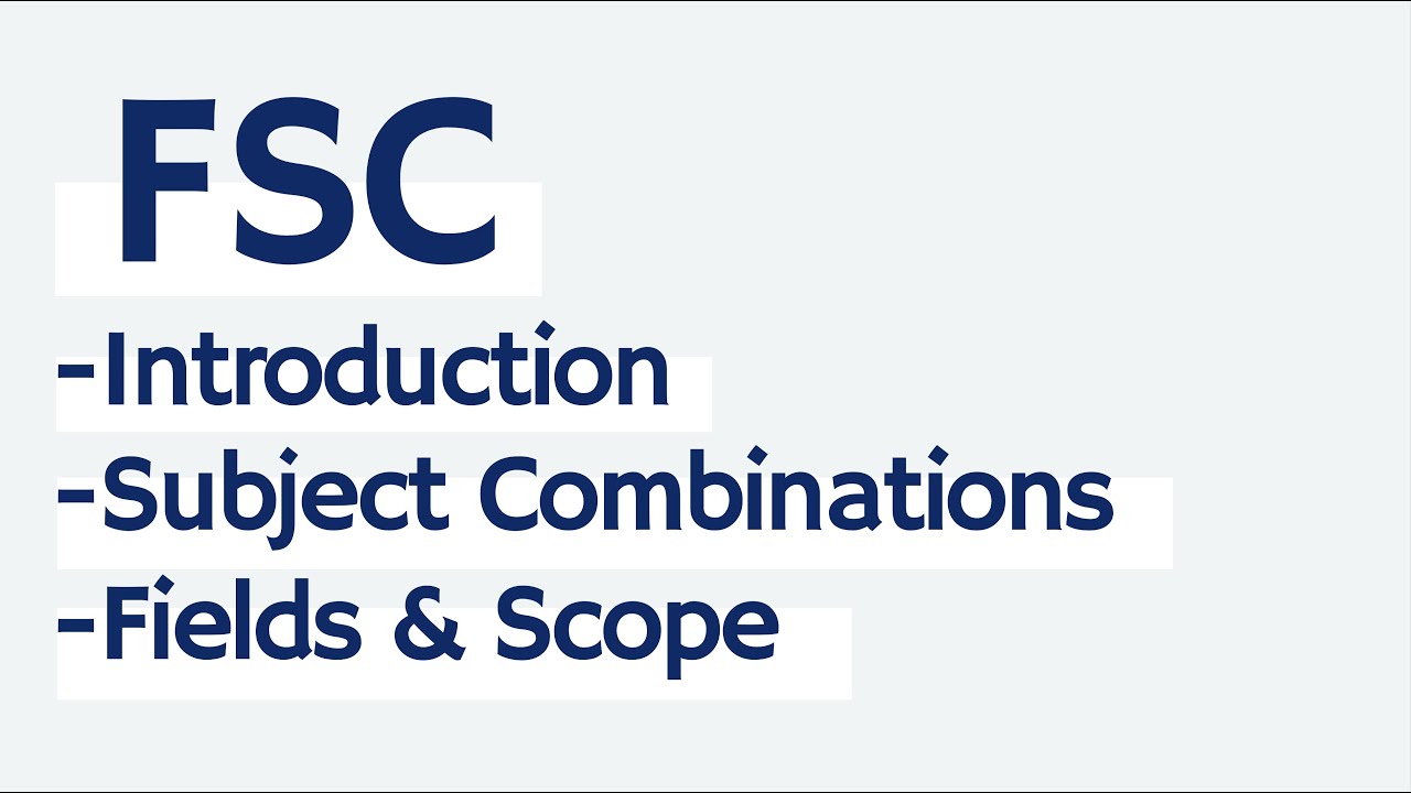 What is FSc Pre Engineering? - Scope of FSc ? | Waqas Nasir - YouTube