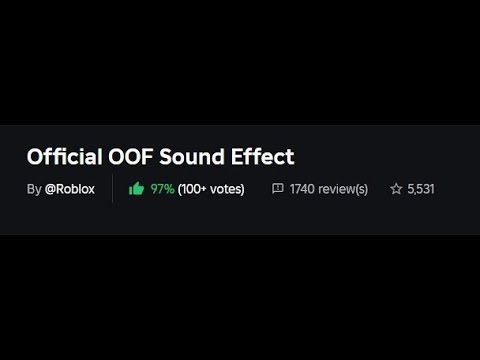 The Roblox OOF Is Back - YouTube