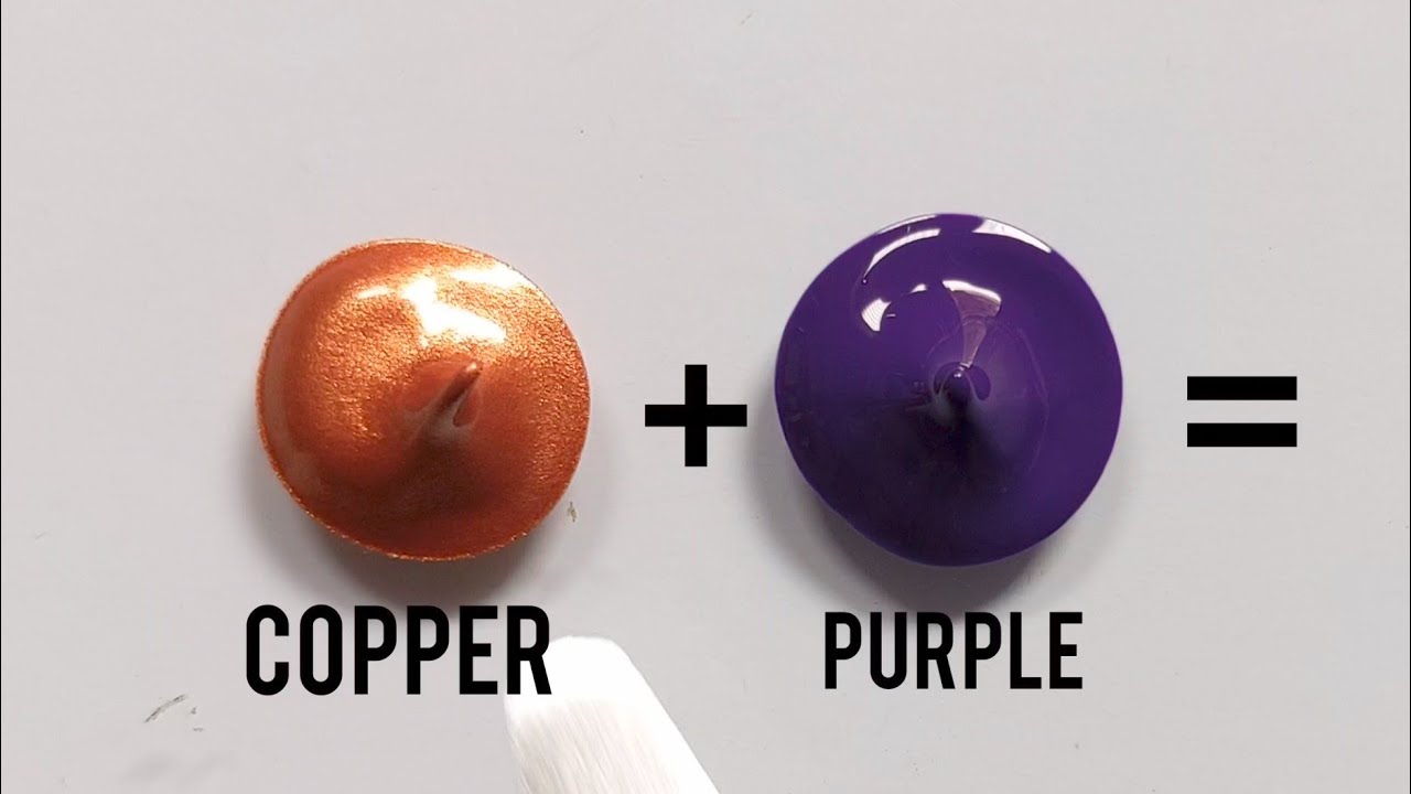 COPPER+PURPLE=? || GUESS THE FINAL COLOR || SATISFYING COLOR MIXING ...