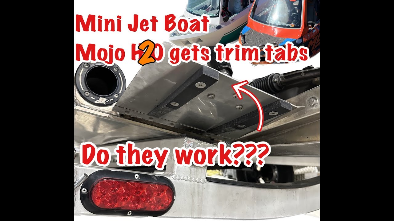 Mini Jet Boat Mojo H2o Gets Trim Tabs!!! - YouTube