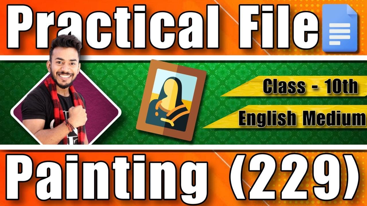 NIOS Class 10th Painting (225) Solved Practical file English Medium ...