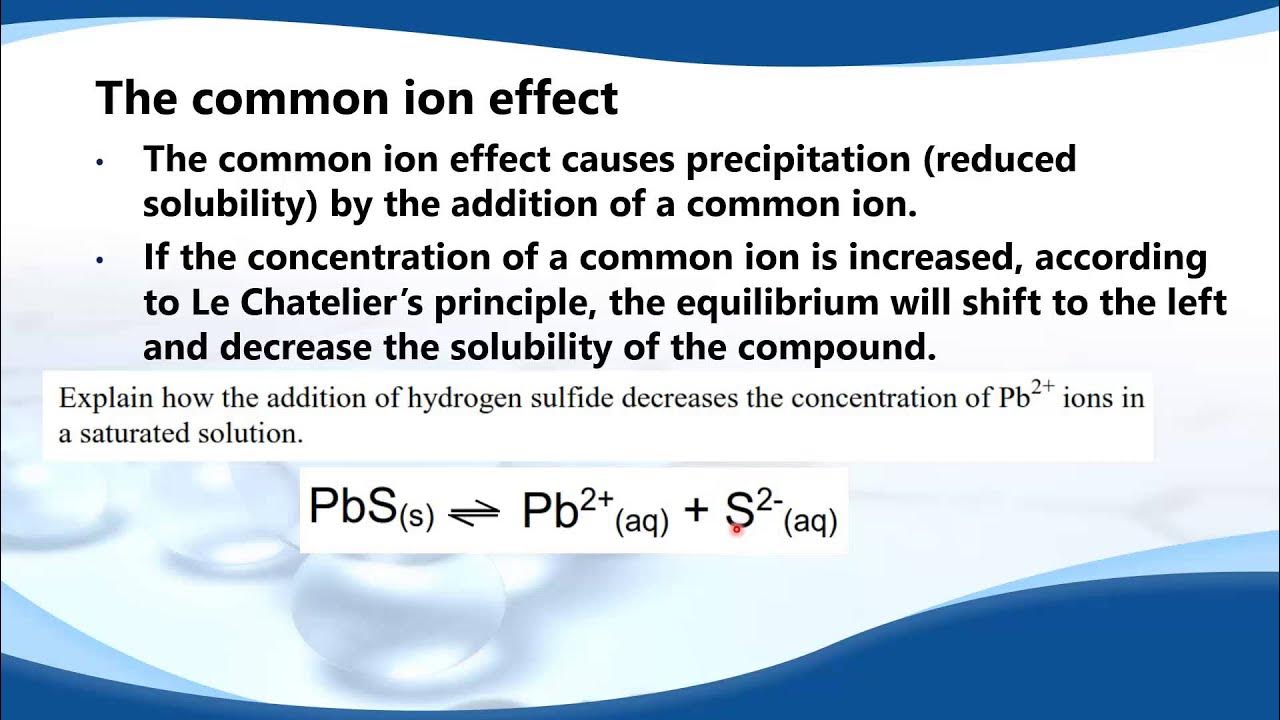 E.12.1 The common ion effect - YouTube