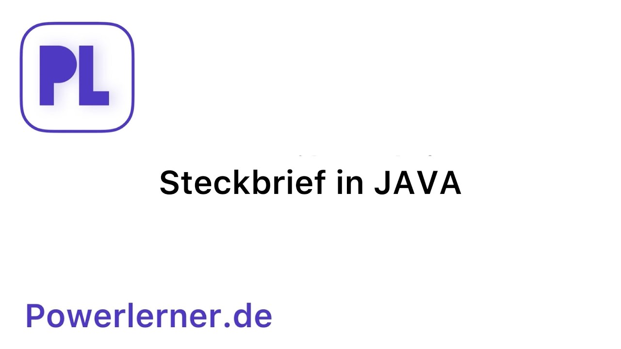 Steckbrief in JAVA - YouTube