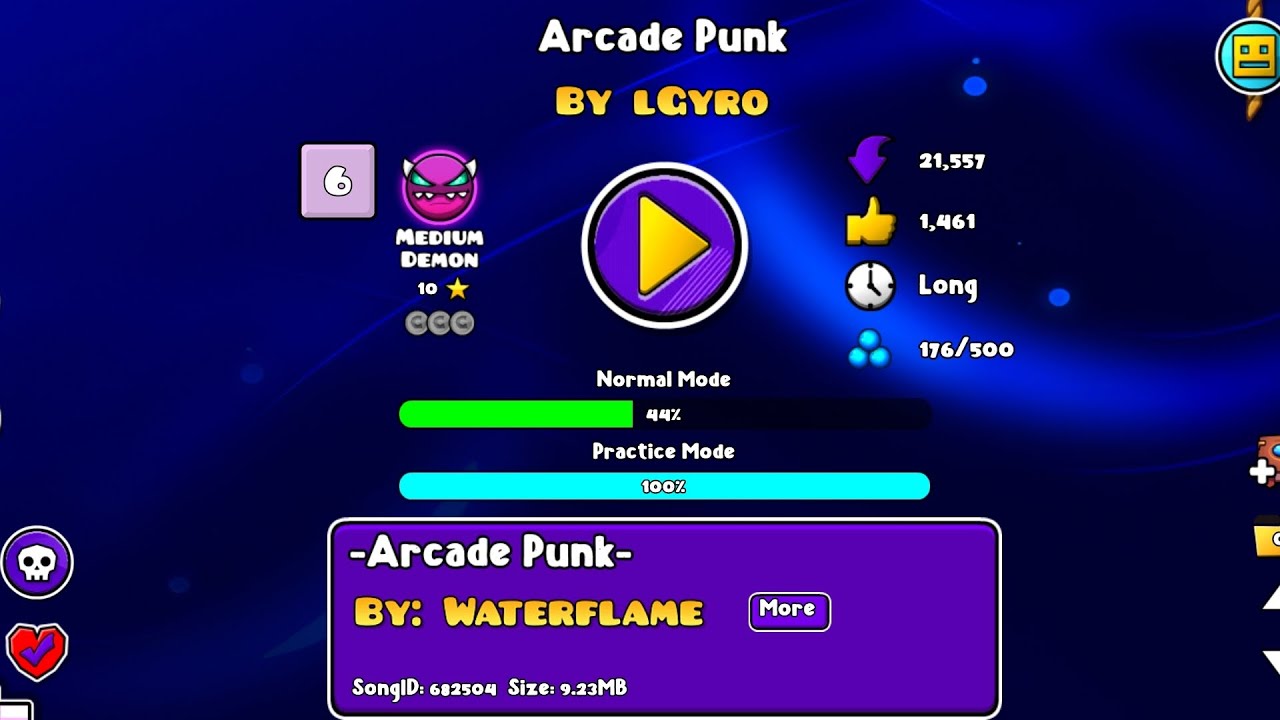 Geometry Dash- Arcade Punk Practice(Medium Demon) - YouTube