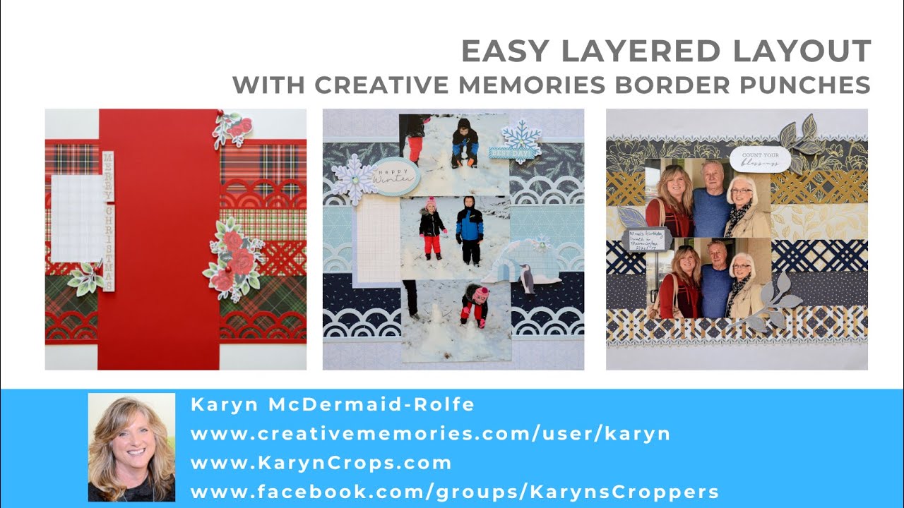 Easy Layered Layout With Creative Memories Border Punches Youtube