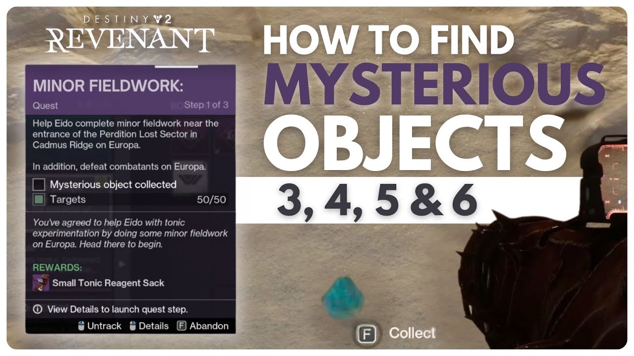How to get mysterious object - Minor Fieldwork quest 3,4,5 & 6 ...