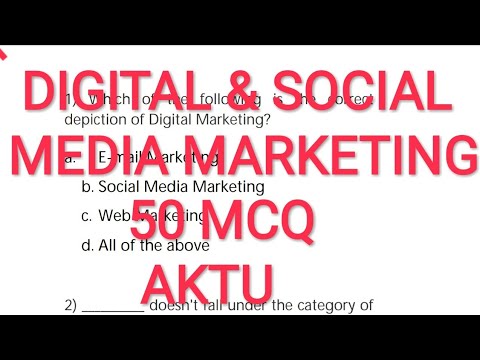 Digital and Social media marketing MCQ for AKTU exam - YouTube