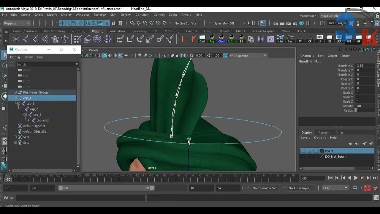 Edit Influences Command In Maya | Add Influence In Maya | How To Add Joint After Rigging In Maya ...